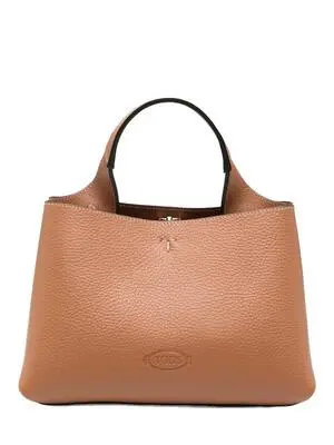 TOD'S TOD'S Cognac Brown Calf Leather Tote Bag Brown
