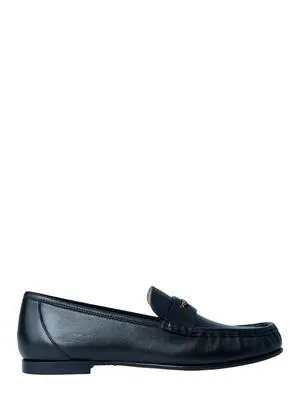 Chloé Leather Loafers With Penny Strap - Black