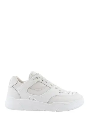 Celine CELINE CT-09 Leather And Mesh Insert Lace-Up Sneakers Multicolor