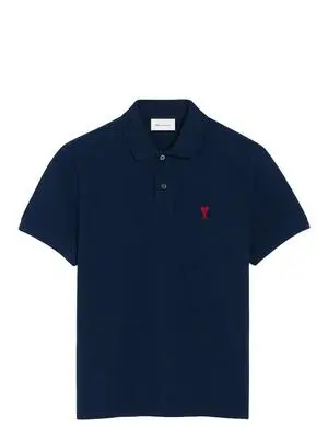 AMI Paris De Coeur Cotton Polo Shirt - Multicolor
