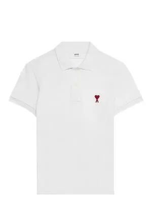 AMI Paris De Coeur Cotton Polo Shirt - Multicolor