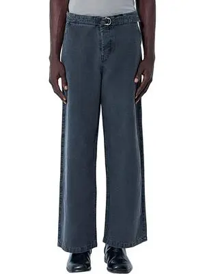 Our Legacy Straight-leg Belted Jeans - Black