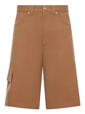 Gucci Cotton Canvas Cargo Bermuda Shorts - Brown