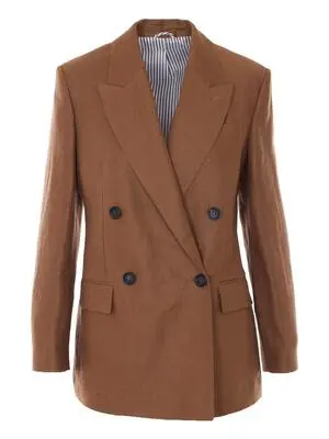 Brunello Cucinelli Twill Fluid Jacket - Brown