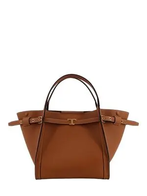 TOD'S Hammered Leather Shopping Bag - Multicolor