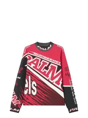 Palm Angels Graphic Print Long Sleeve T-shirt - Red