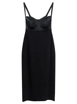 Dolce & Gabbana Black Stretch Fabric Dress With Plunging Back - Multicolor