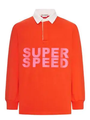 JW Anderson J.w.anderson Super Speed Rugby Polo Top In Bright - Red