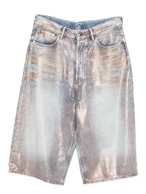 Acne Studios Light Copper Effect Denim Shorts - Blue