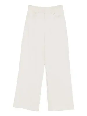 Max Mara S MAX MARA Neutrals Cotton Blend Trousers Cream