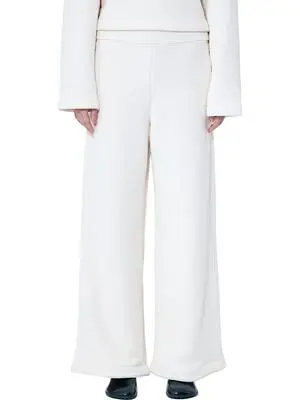 Max Mara Textured Knit Track Pants - White