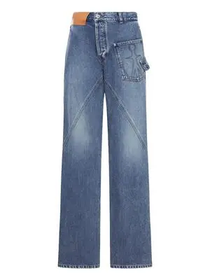 JW Anderson Workwear Jeans With Off-center Closure - Multicolor