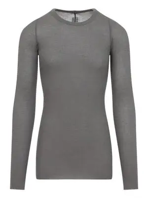 Rick Owens Rib Ls T-shirt - Brown