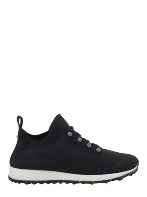 JIMMY CHOO Veles Glittered Fabric Sneakers - Black