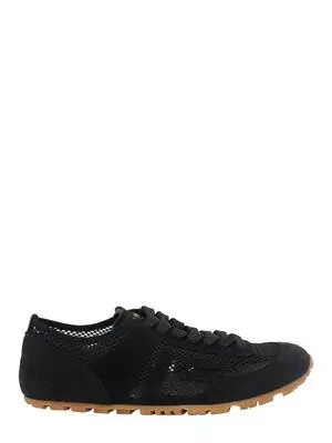 Balmain Racer 45 Suede And Mesh Sneakers - Black