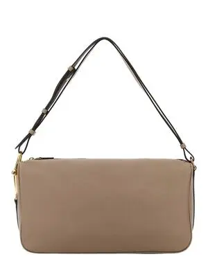 GUCCI Gucci Half Horsebit Shoulder Bag In Dove Grey Leather