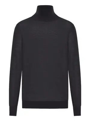 Saint Laurent Fine-knit Wool Turtleneck Sweater - Black