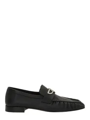 CHRISTIAN LOUBOUTIN Leather Loafers With Silver-tone Hardware - Multicolor