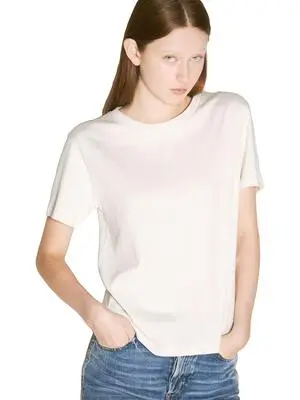 Saint Laurent Classic Cotton Jersey T-shirt With Logo Patch - Multicolor