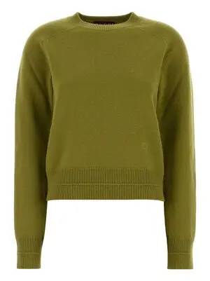 GUCCI GUCCI Pistachio Wool Blend Crew Neck Sweater