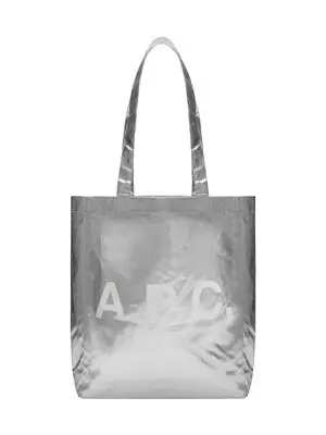 A.p.c. Lou Metallic Tote Bag - Silver