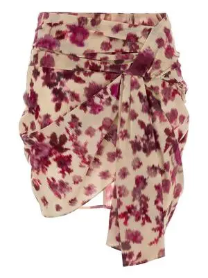 Isabel Marant Étoile ISABEL MARANT Printed Stretch Silk Ovia Mini Skirt Multicolor