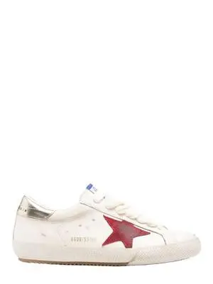 GOLDEN GOOSE Super-star Leather Sneakers With Star Detail - Multicolor