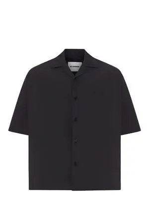 JIL SANDER Oversized Cotton Poplin Shirt - Black