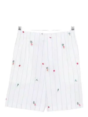 Jacquemus Le Short Calecon Striped Embroidered Shorts - Multicolor