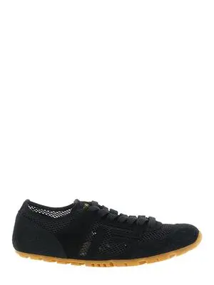 Balmain Racer 45 Suede & Mesh Sneakers - Black