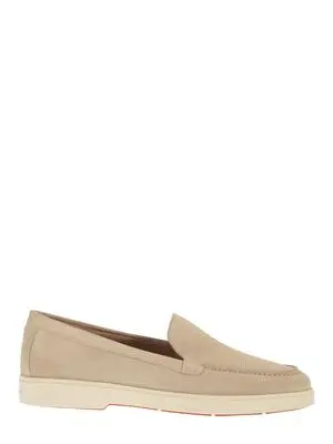 Santoni Suede Loafer - Cream
