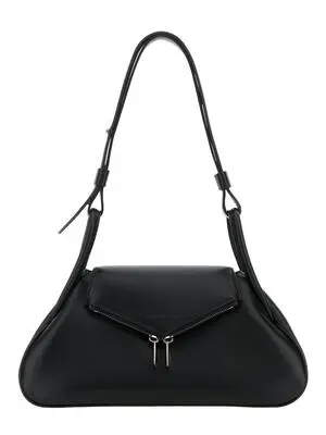 Amina Muaddi Gemini Small Nappa Black Silver Ha Shoulder Bag - Multicolor
