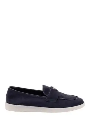 Prada Prada Suede Loafers With Enamel Triangle Multicolor