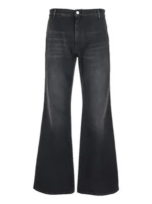 Amiri Wide Leg Denim Jeans - Black
