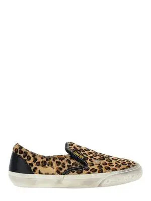 GOLDEN GOOSE Pony Skin Leopard Print Slip-on Sneakers - Multicolor