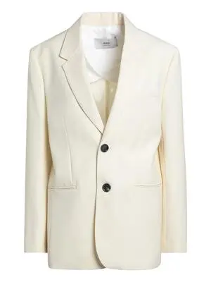 Ami Virgin Wool Single Breasted Jacket - Cream