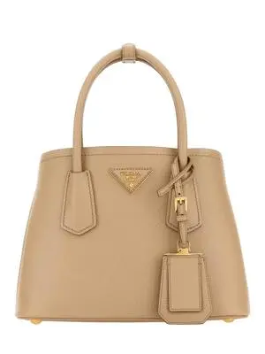 Prada Vitello Top Handle Bag - Cream