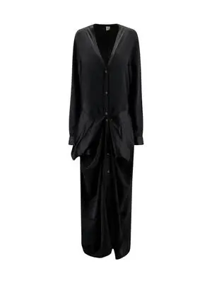 TOTEME Long Viscose Dress - Multicolor