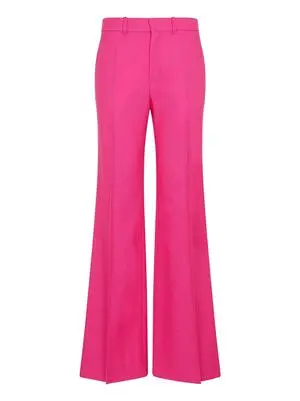 Chloé Flare Wool Blend Trousers - Multicolor