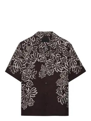Prada Prada Men Short-Sleeved Printed Cotton Shirt Multicolor