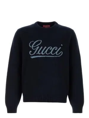 Gucci Wool Crewneck Sweater With Embroidered Logo - Multicolor
