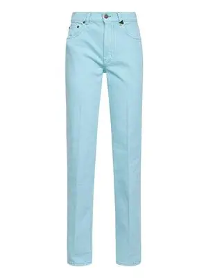 Chloé Washed Turquoise Denim Straight Jeans - Multicolor