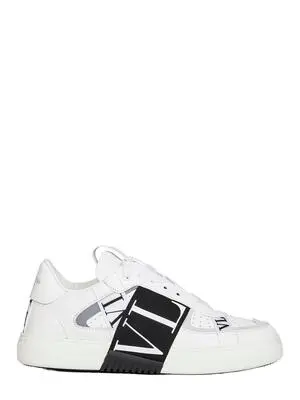 Valentino Garavani White Calf Leather Vl7n Low-top Sneakers - Multicolor