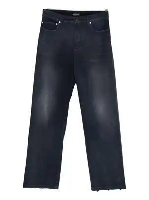 Balenciaga Cotton Jeans With Frayed Hem - Multicolor