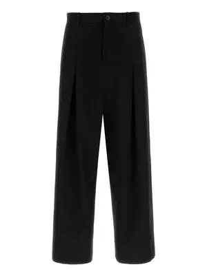Loewe Cotton Wide-leg Pant - Black