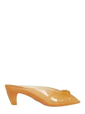 Chloé Amber Brown Jelly Mules With Bow Detail - Multicolor