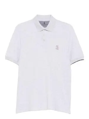 Brunello Cucinelli Logo Cotton Polo Shirt - Multicolor