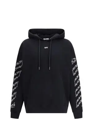 Off-White Chain Araldic Arrow Skate Hoodie - Black