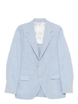 Brunello Cucinelli Brunello Cucinelli Men Single-Breasted Blazer Jacket Multicolor