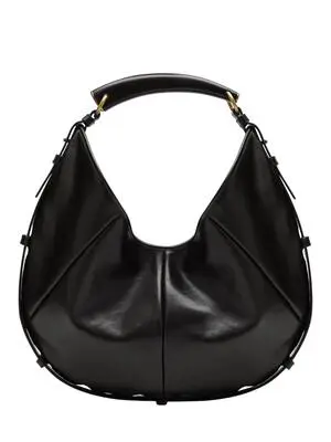 Saint Laurent Medium Mombasa Hobo Bag In Calfskin Leather - Brown
